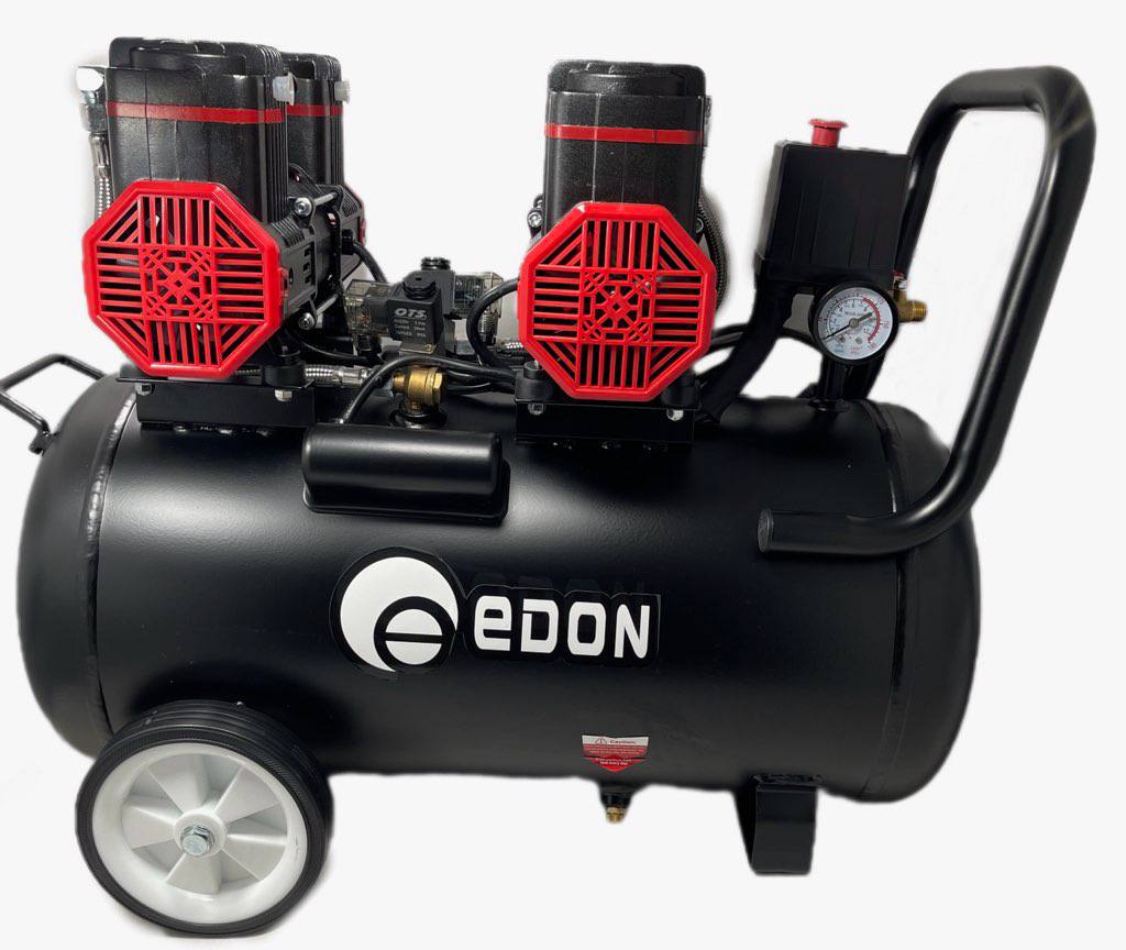 کمپرسور سایلنت 50 لیتری دو موتور ادون مدل ED-2-1100*2-F50 مشکی - ابزار لایف