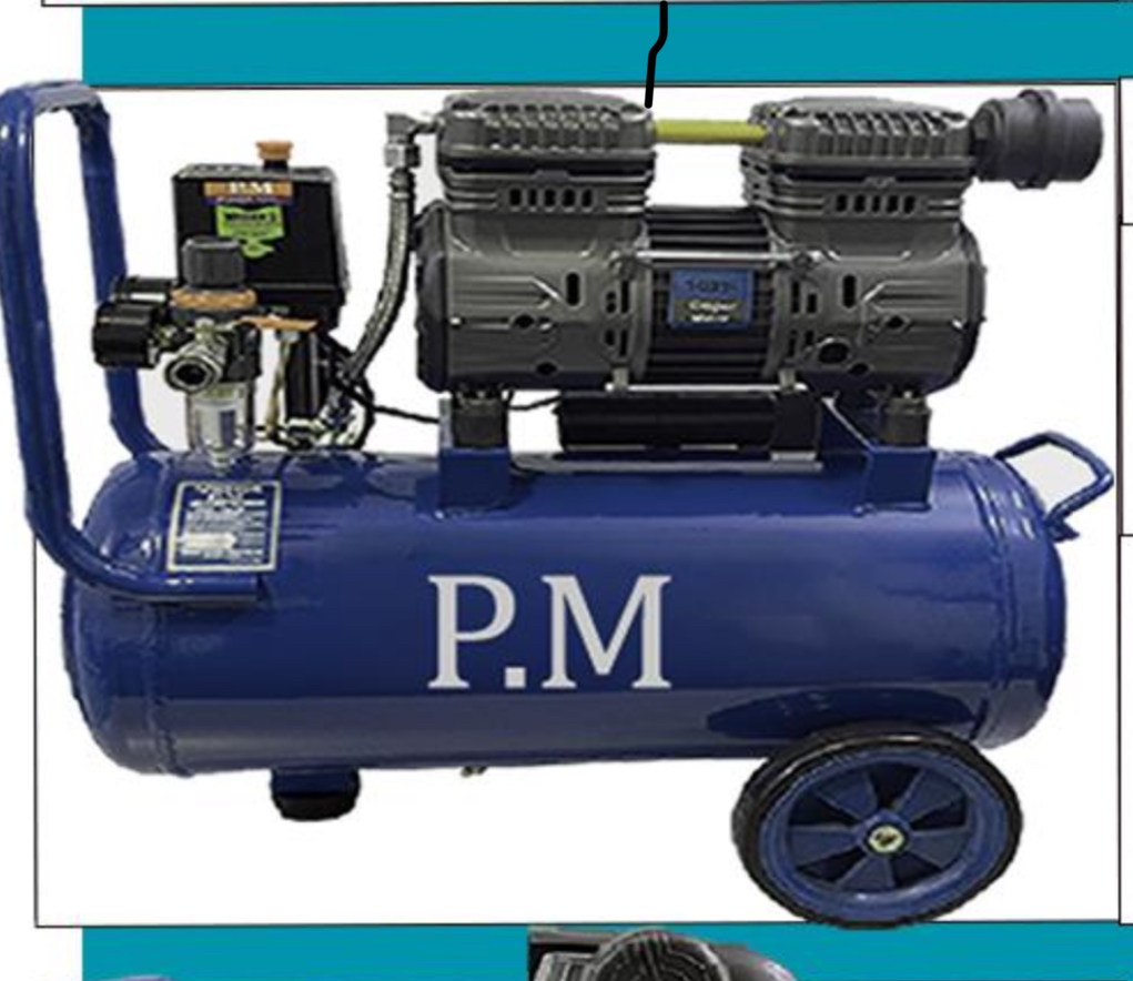 کمپرسور باد 50 لیتری سایلنت پی ام مدل PM TM50 - ابزار لایف